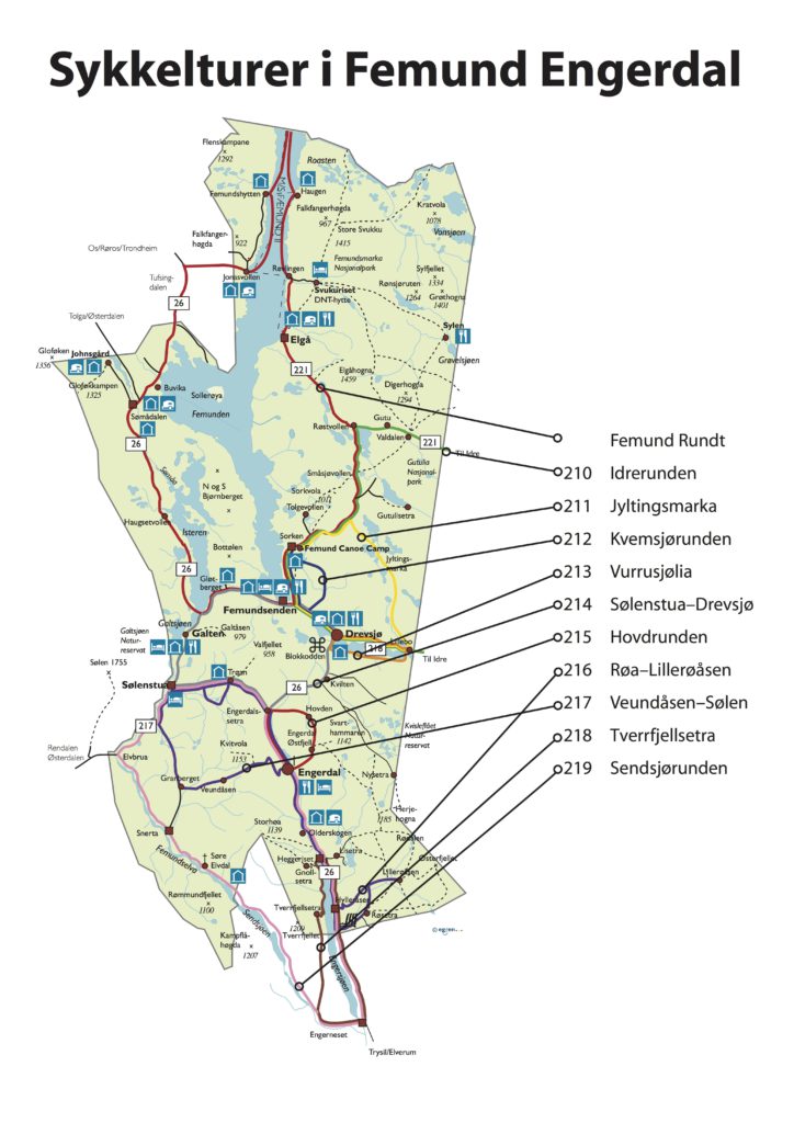 Kort om Engerdal - HUB-BIKING
